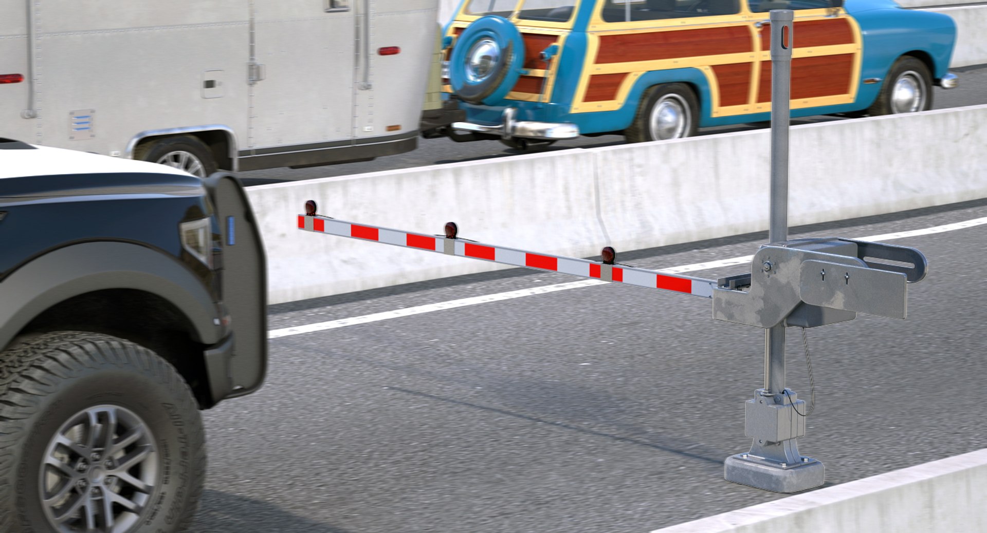 Gate Barrier Bar 3D Model - TurboSquid 1346874