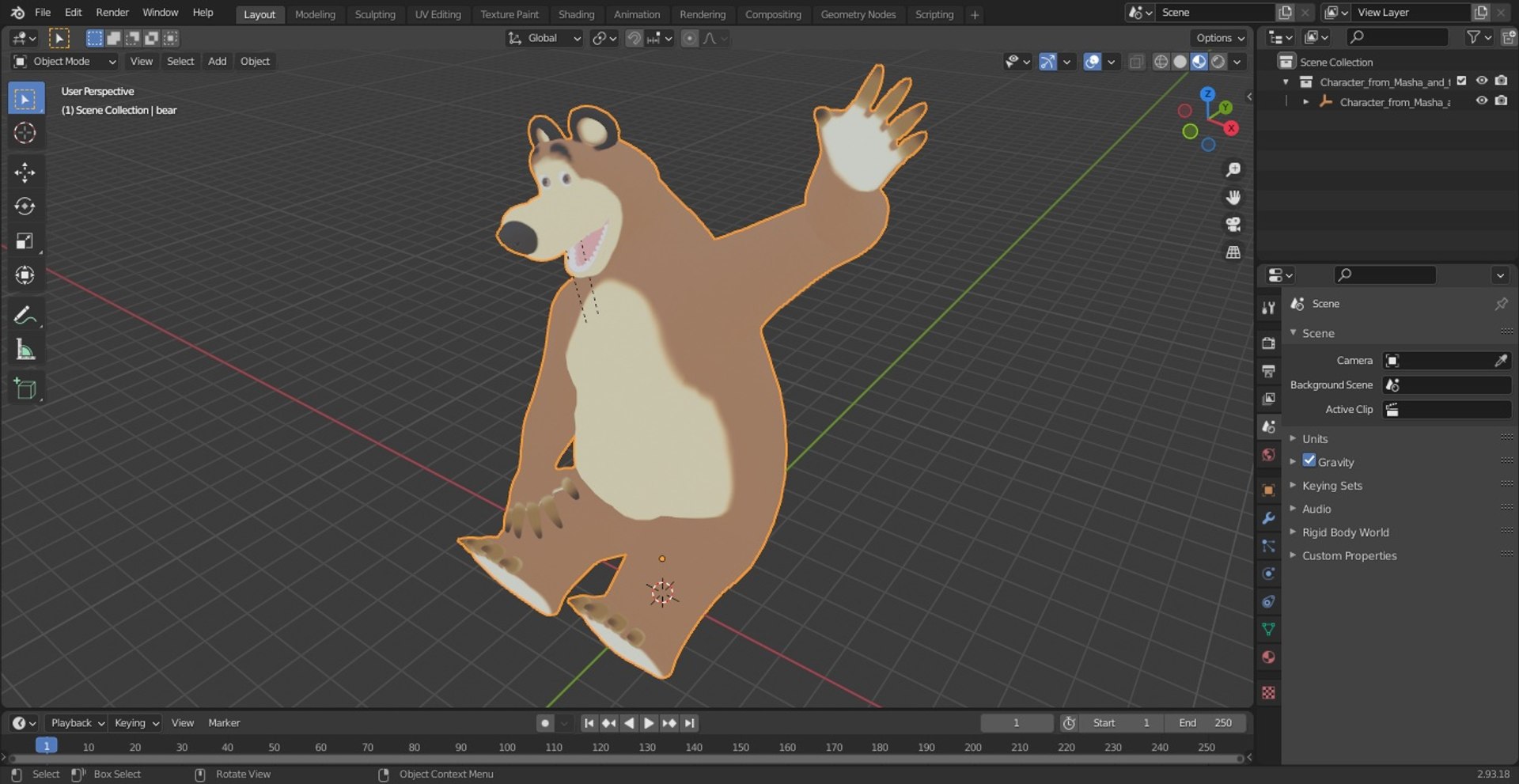 Character From Masha And The Bear Sitting Pose 3D Model - TurboSquid ...