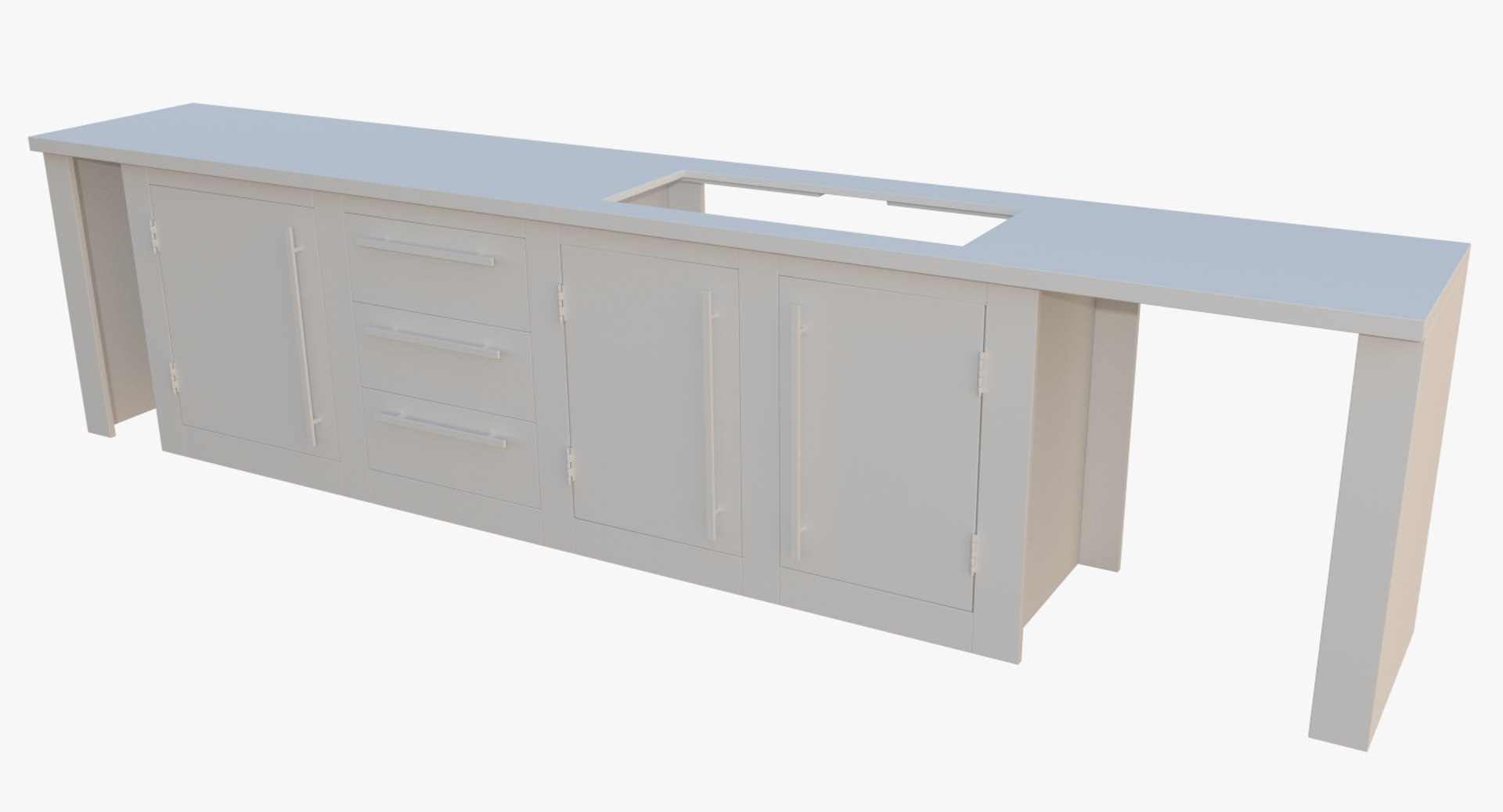 Interactive Kitchen Bar Counter Obj