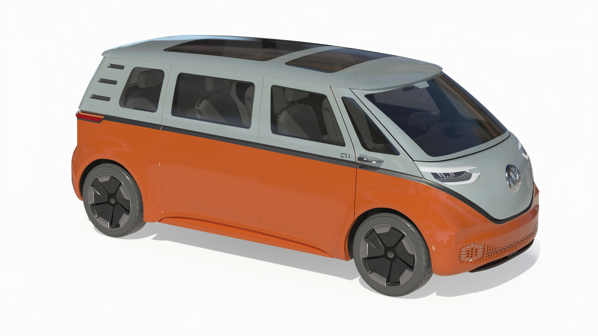 Volkswagen Minivan ID Buzz Simplified 3D Model - TurboSquid 2284157