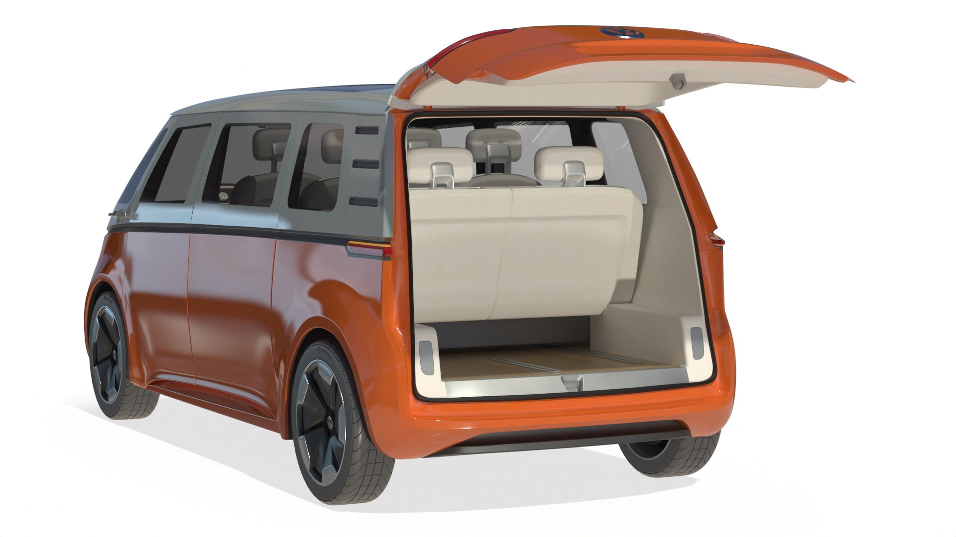 Volkswagen Minivan ID Buzz Simplified 3D Model - TurboSquid 2284157