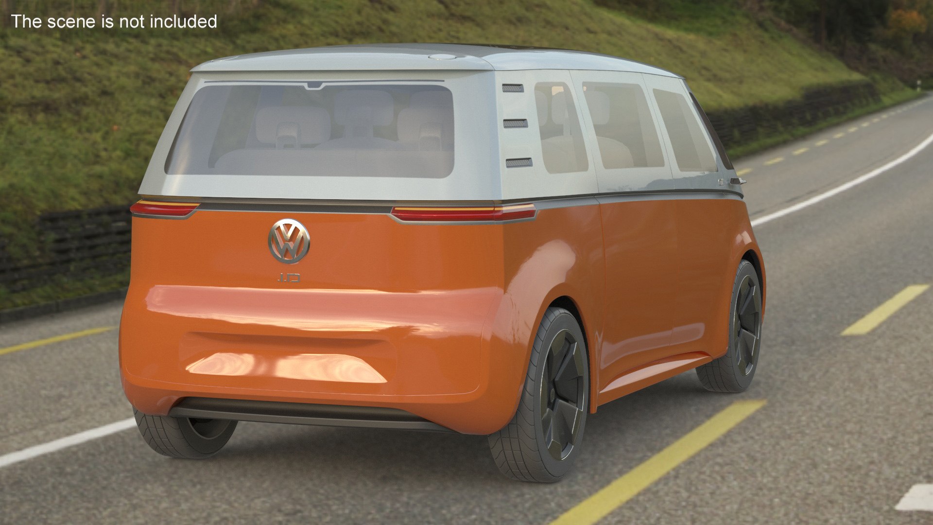 Volkswagen Minivan ID Buzz Simplified 3D Model - TurboSquid 2284157