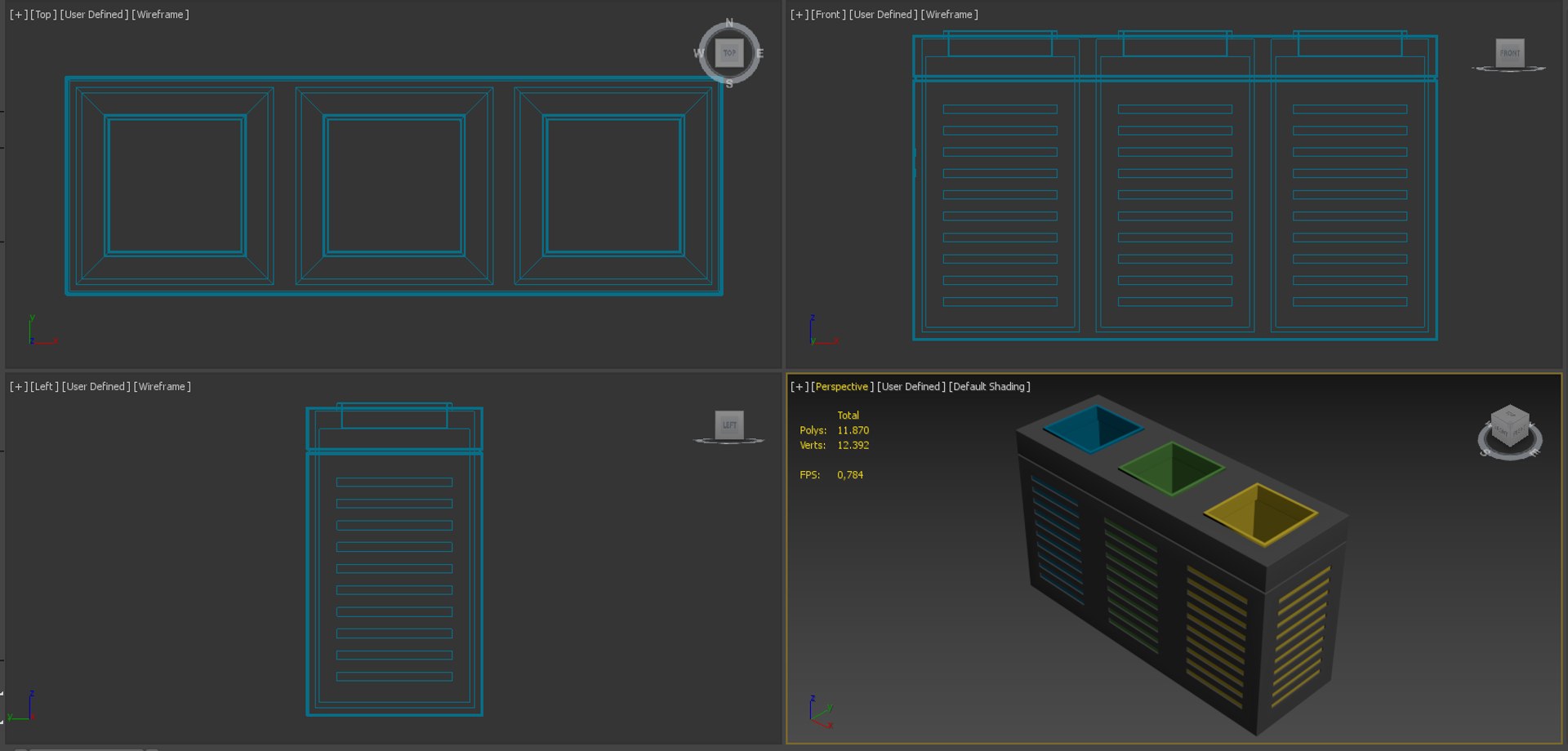 3D trash can model - TurboSquid 1944934