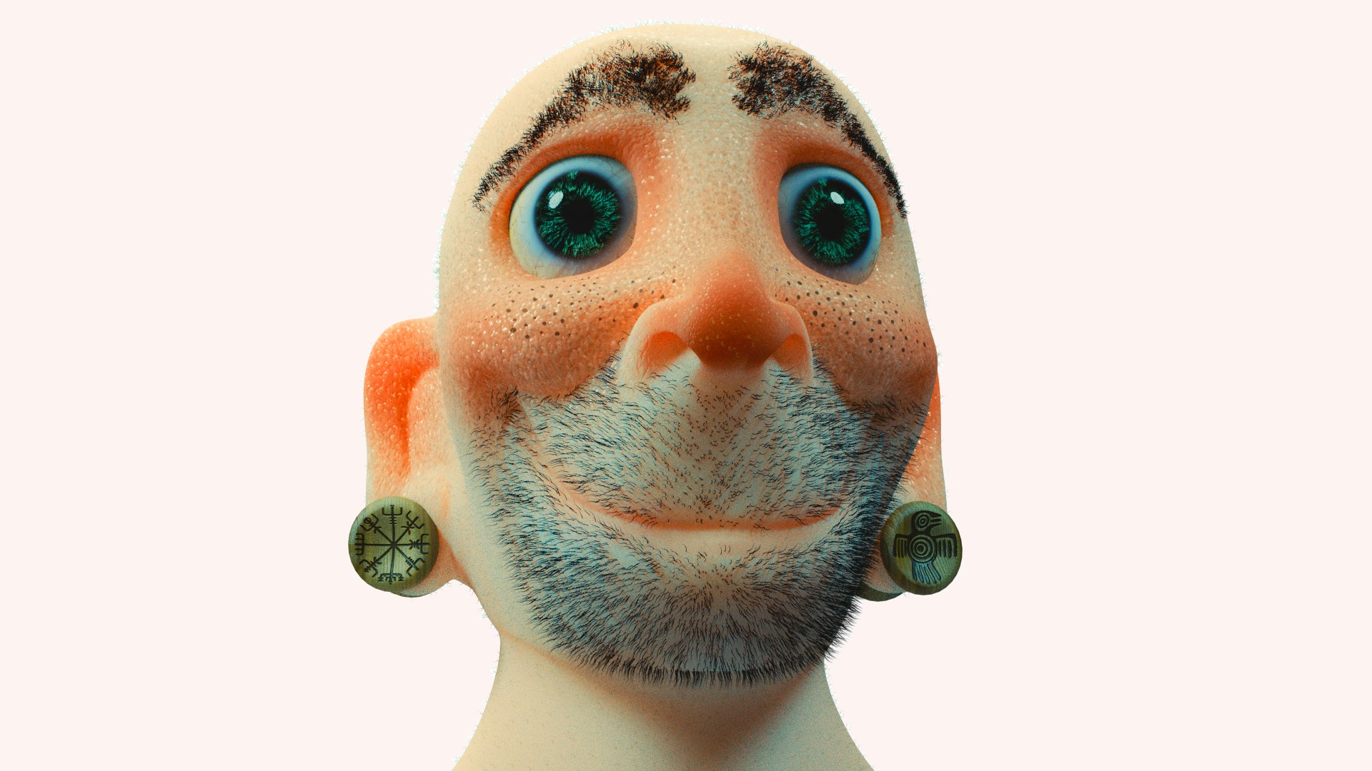 3d Funny Head Guys