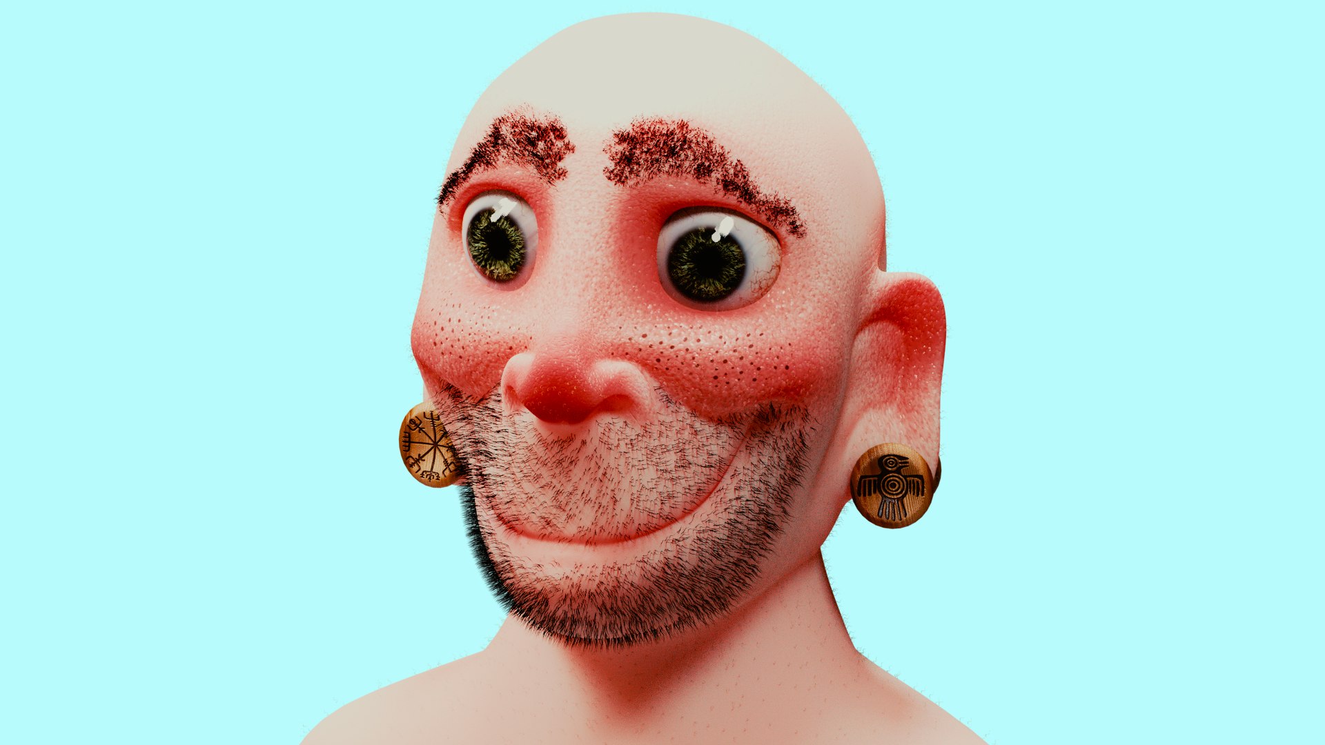 3d Funny Head Guys