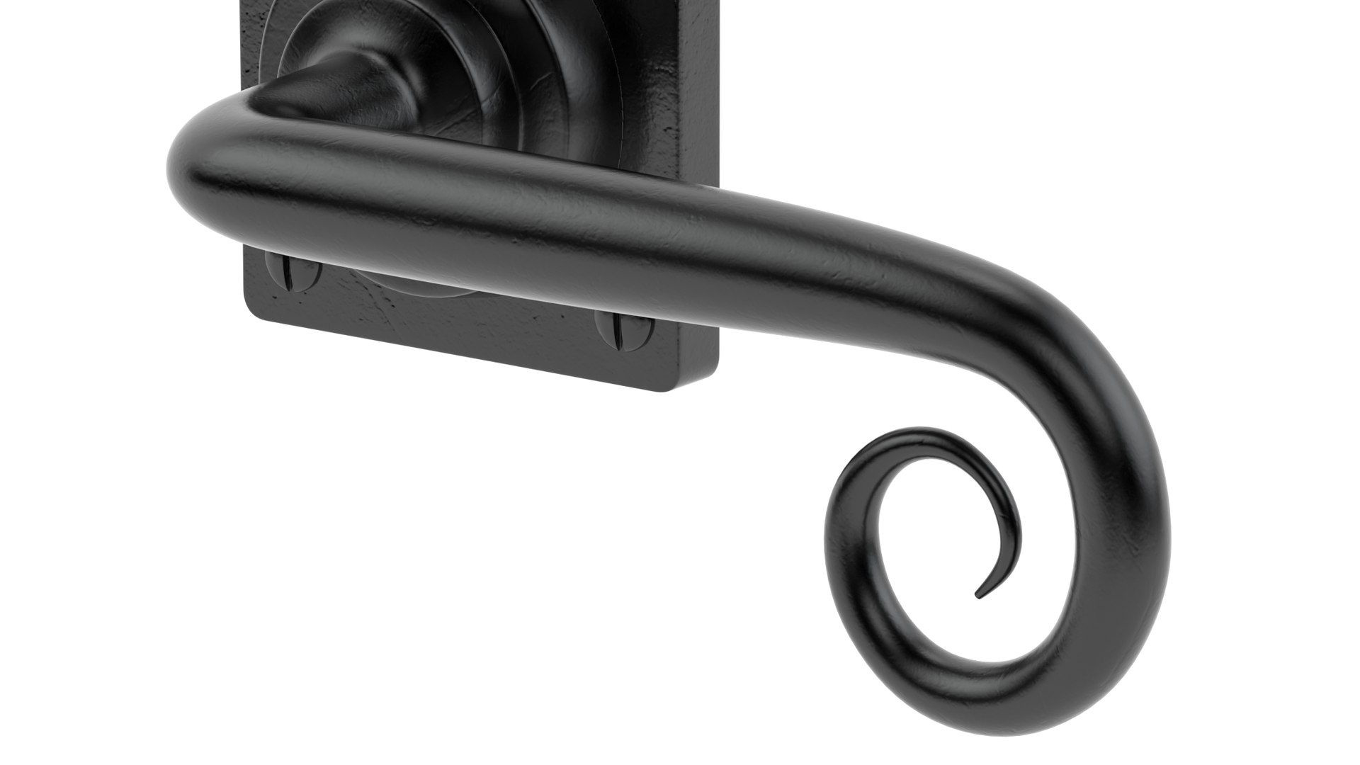 Square Stonebridge Curl Door Handle 3D Model - TurboSquid 1932479