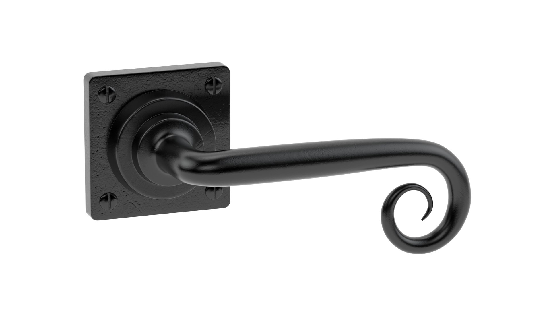 Square Stonebridge Curl Door Handle 3D Model - TurboSquid 1932479