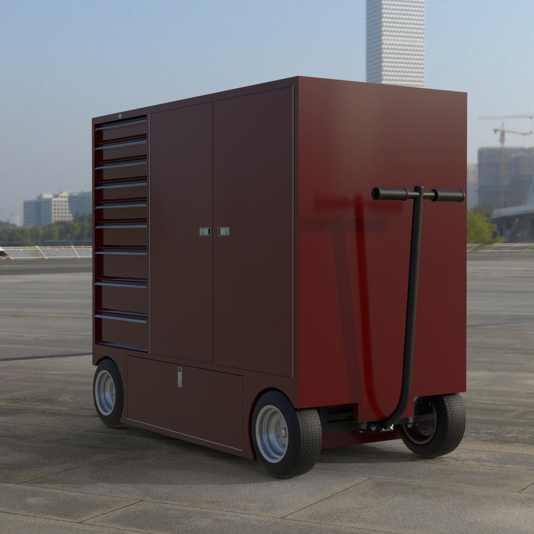 Workstation Cart 6 3D Model - TurboSquid 2301400