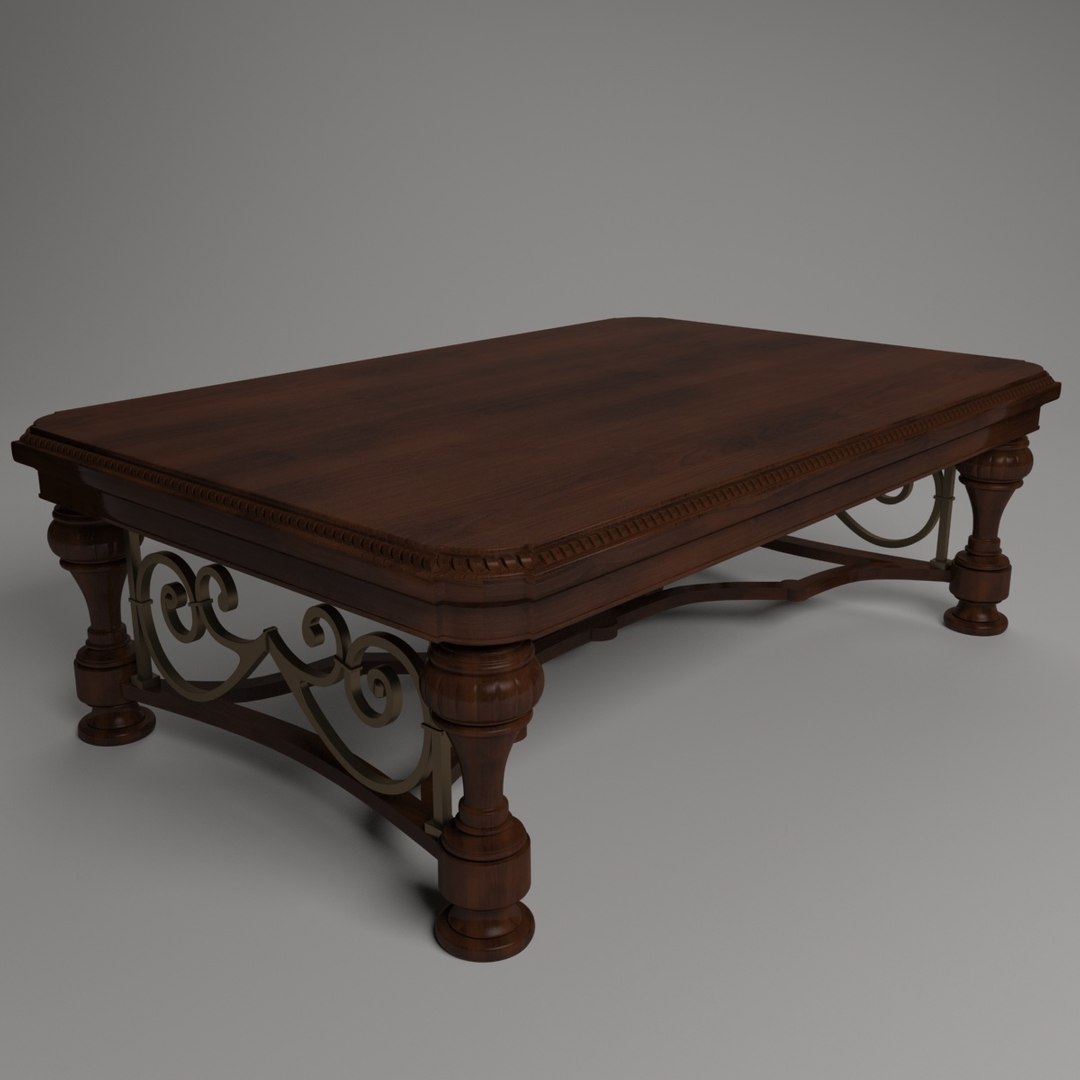 Rectangular Cocktail Table 3D Model - TurboSquid 1163705