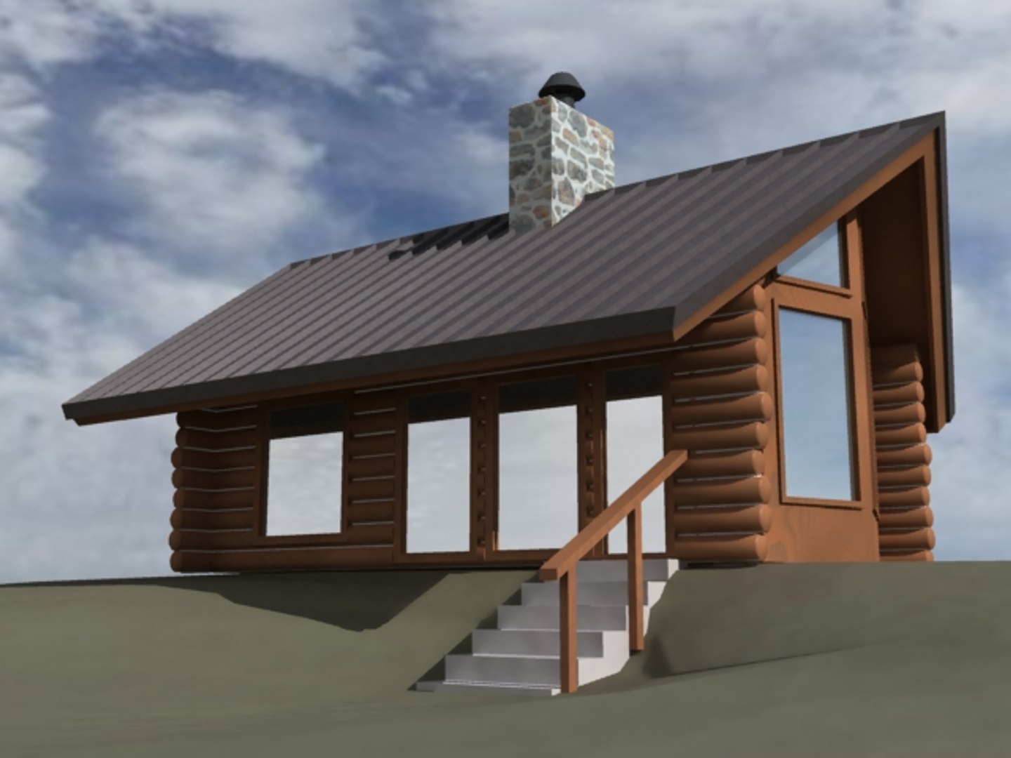 3d Log Cabin Model