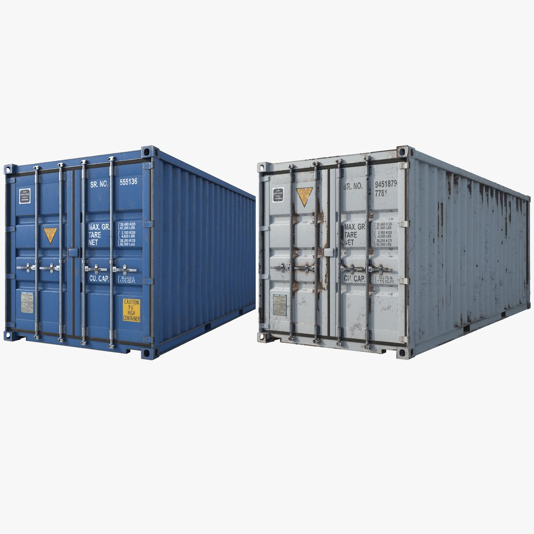 3D 2 Cargo Containers UHD model - TurboSquid 2037480