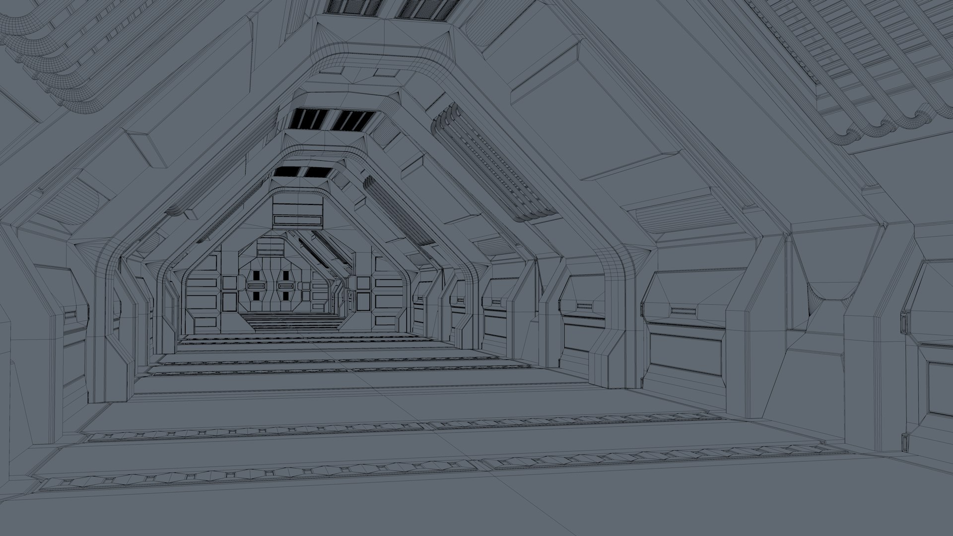 3D Sci Fi Corridor - TurboSquid 2517966