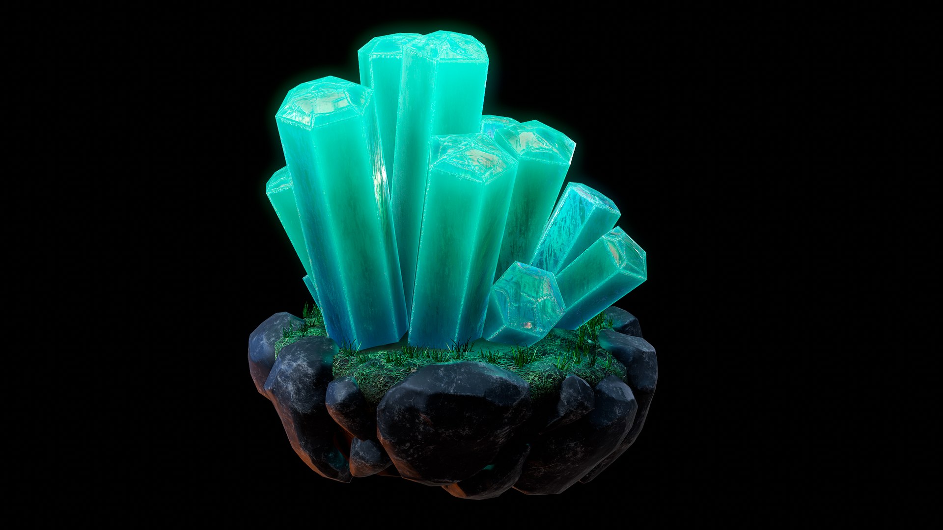 Magic Crystal Customizable 03 PBR Model - TurboSquid 2259303