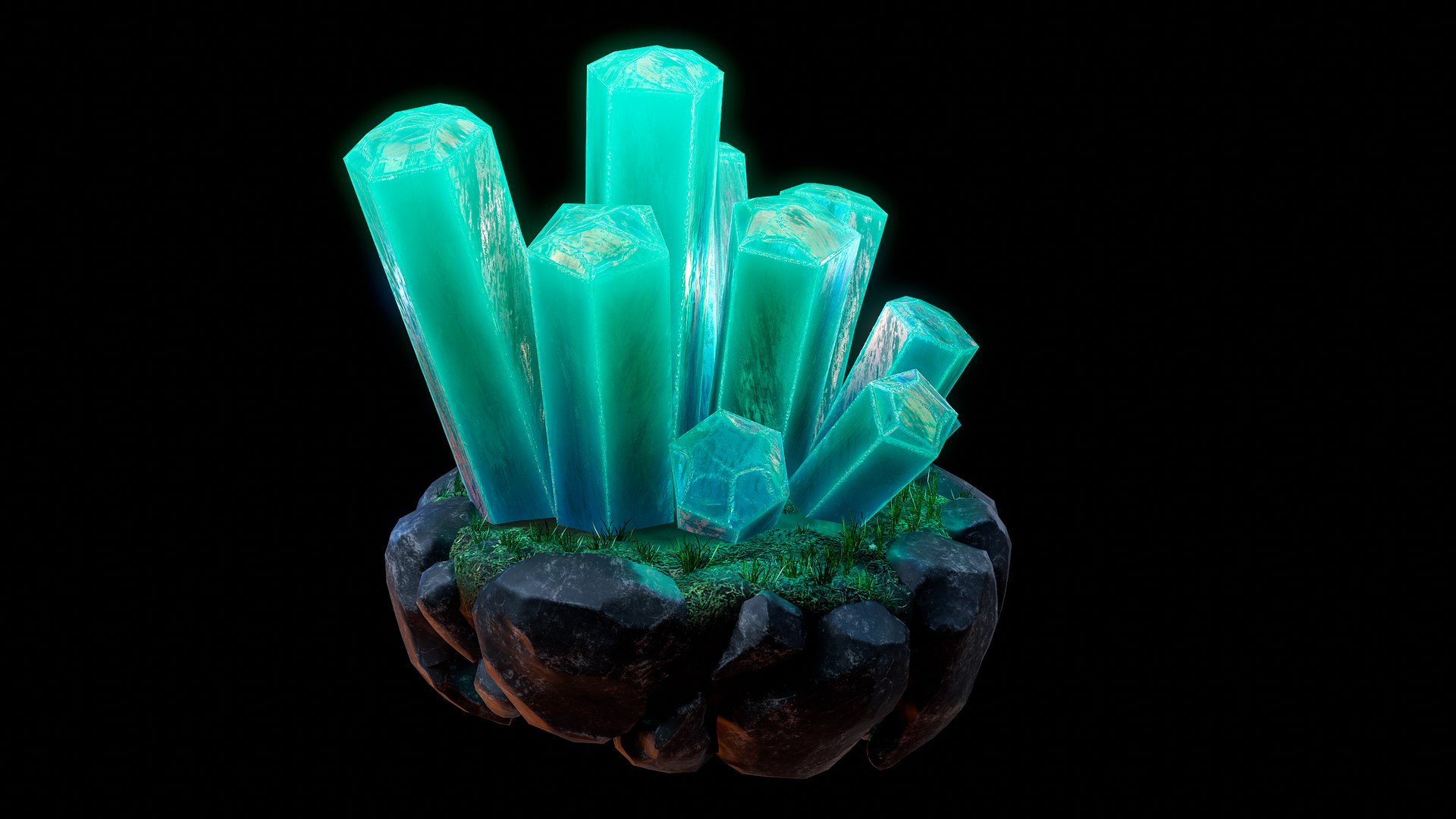 Magic Crystal Customizable 03 PBR Model - TurboSquid 2259303