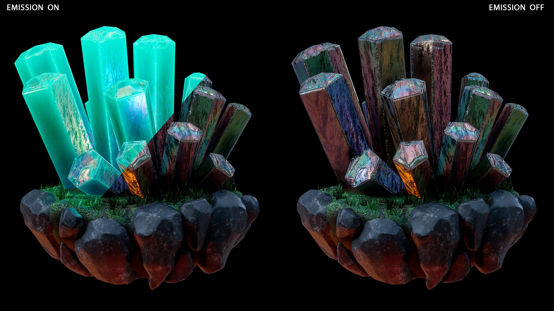 Magic Crystal Customizable 03 PBR Model - TurboSquid 2259303