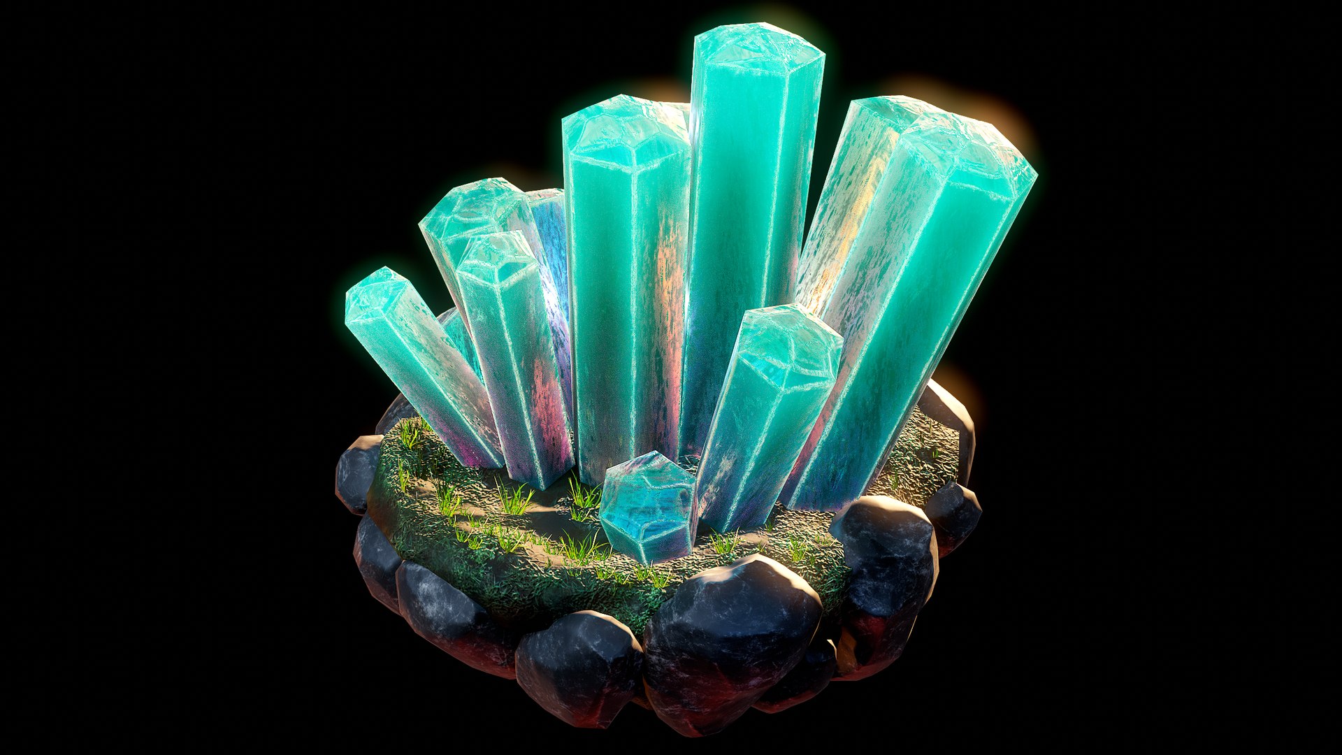 Magic Crystal Customizable 03 PBR Model - TurboSquid 2259303