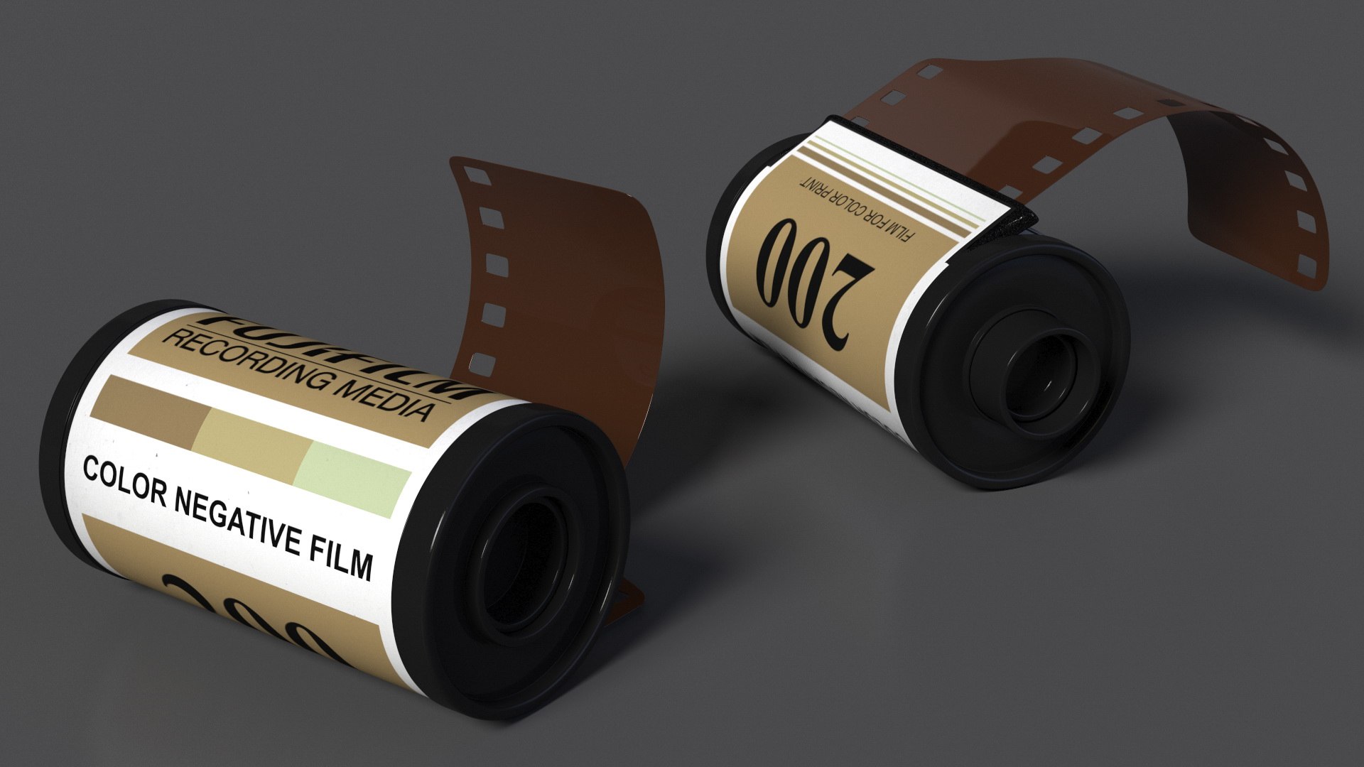 Color Negative Film 200 35mm 3D Model - TurboSquid 2130648