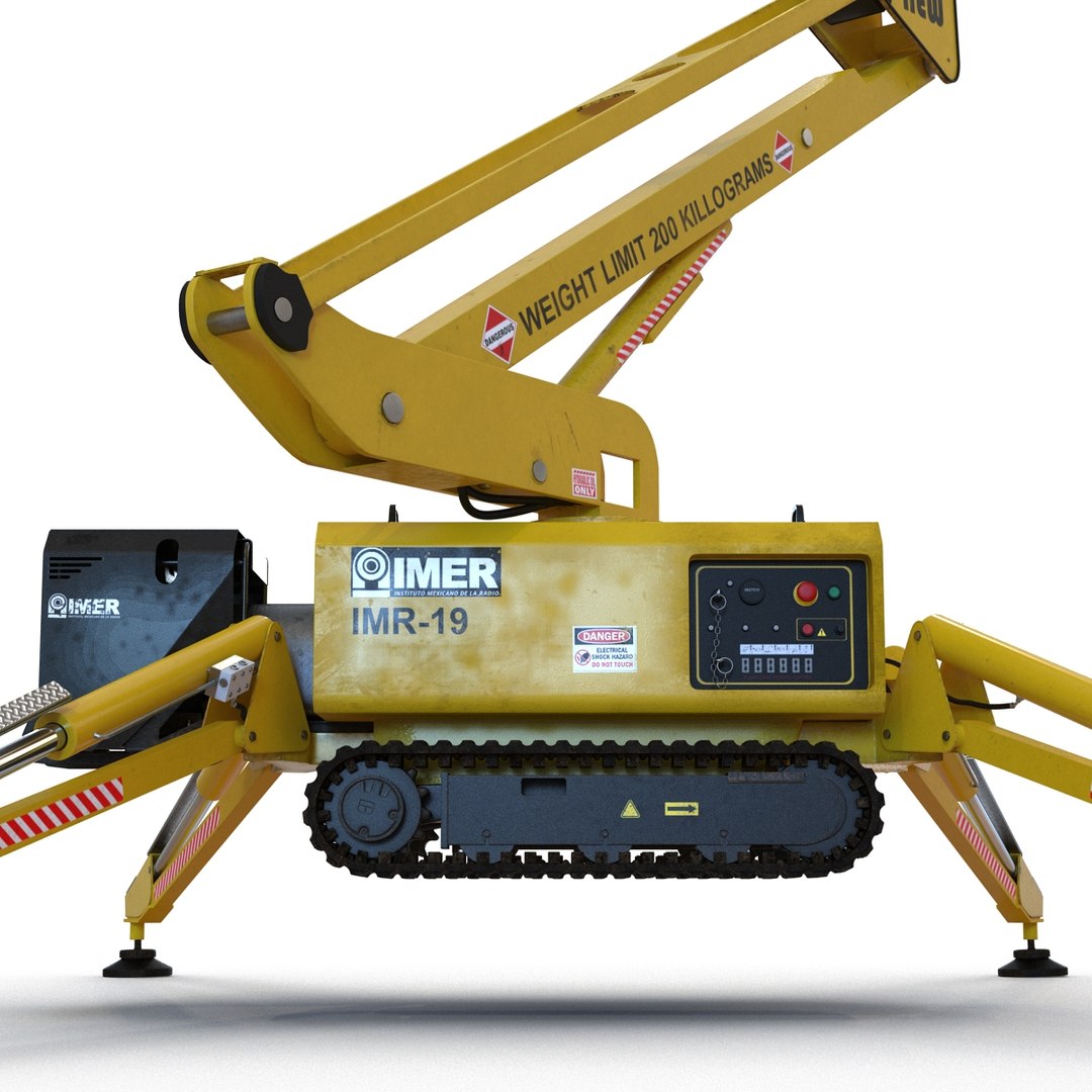 telescopic boom lift yellow 3ds