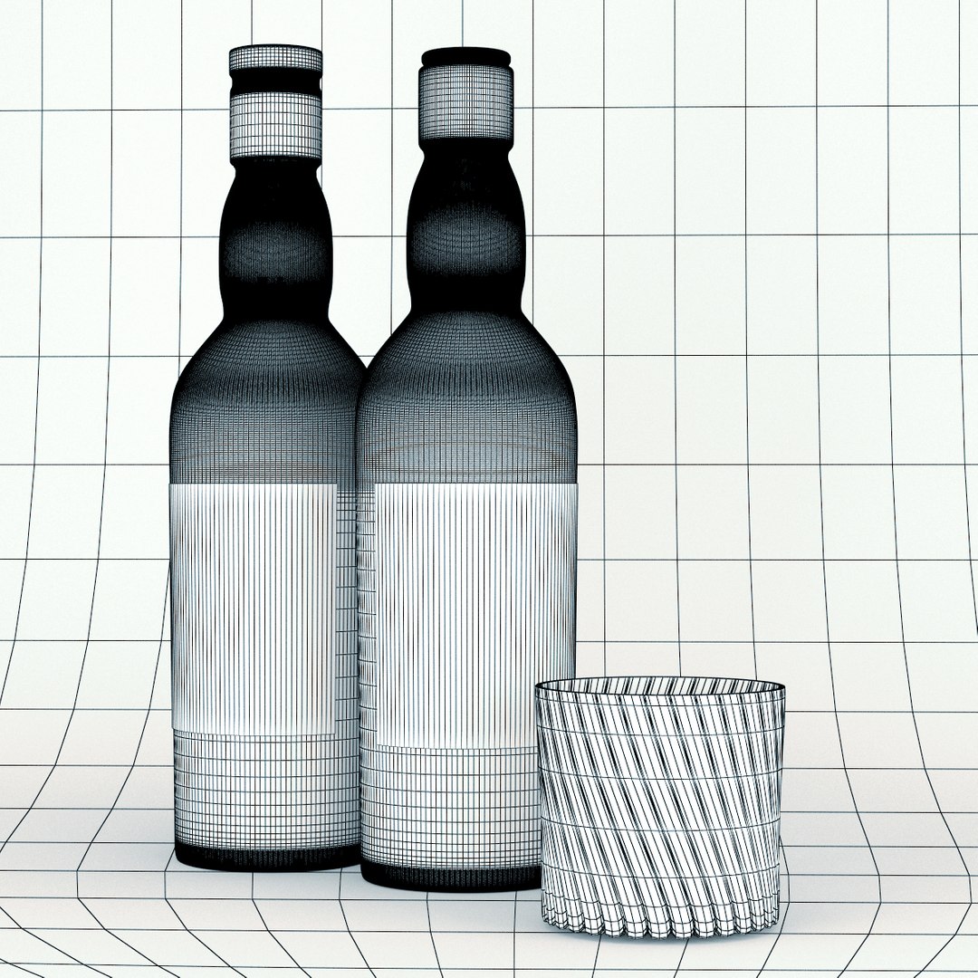 3d model talisker whiskey bottle