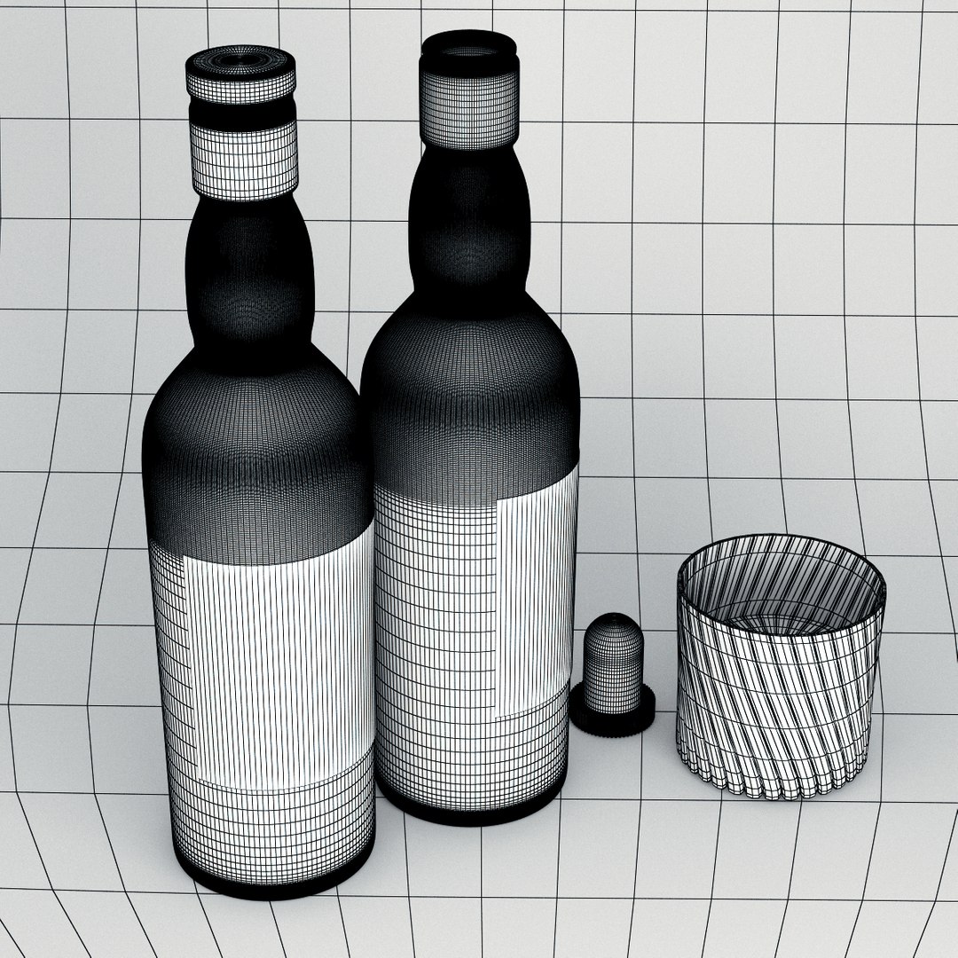3d model talisker whiskey bottle