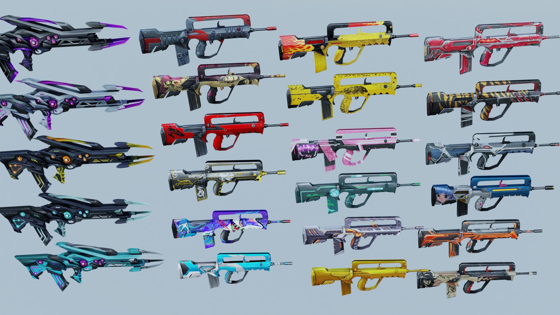 FAMAS Rifle Game Weapon 23x 3D - TurboSquid 1837641