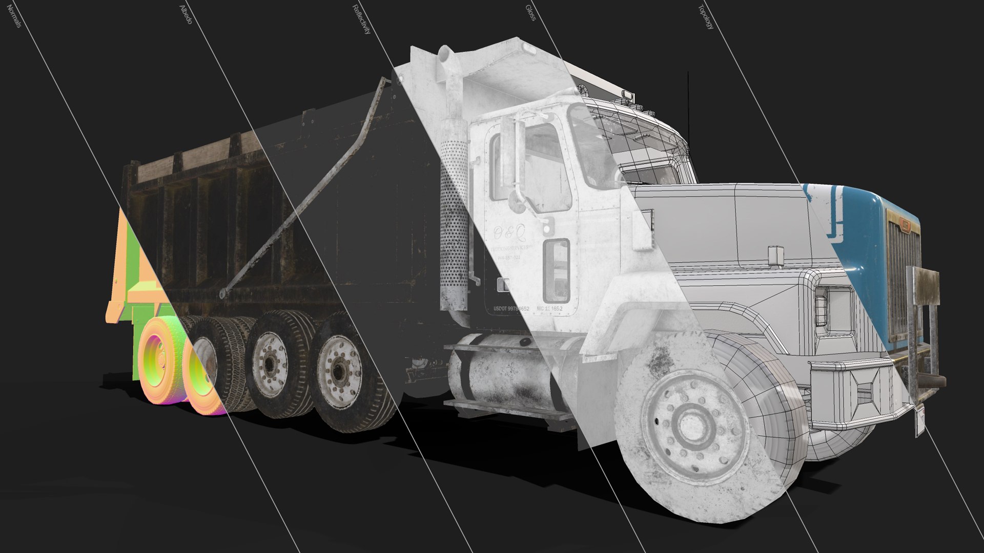 Classic Dump Truck - Low Poly 3D model - TurboSquid 2003199