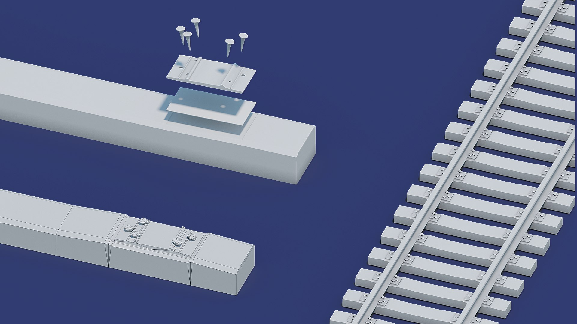 3D Railway Road Modules Kitbash Pack - TurboSquid 2124414