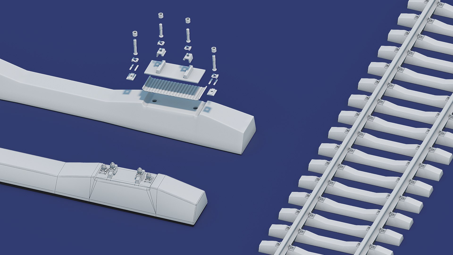 3D Railway Road Modules Kitbash Pack - TurboSquid 2124414