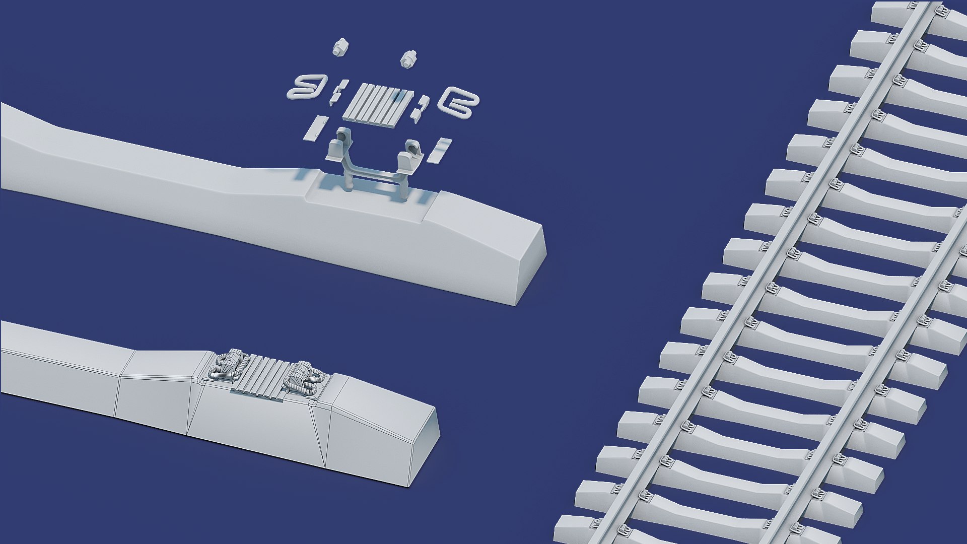 3D Railway Road Modules Kitbash Pack - TurboSquid 2124414