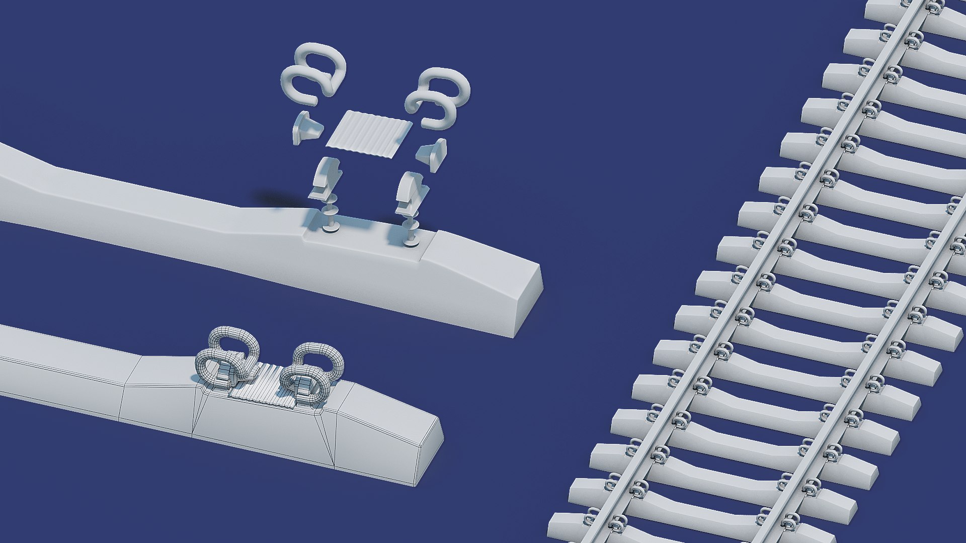 3D Railway Road Modules Kitbash Pack - TurboSquid 2124414