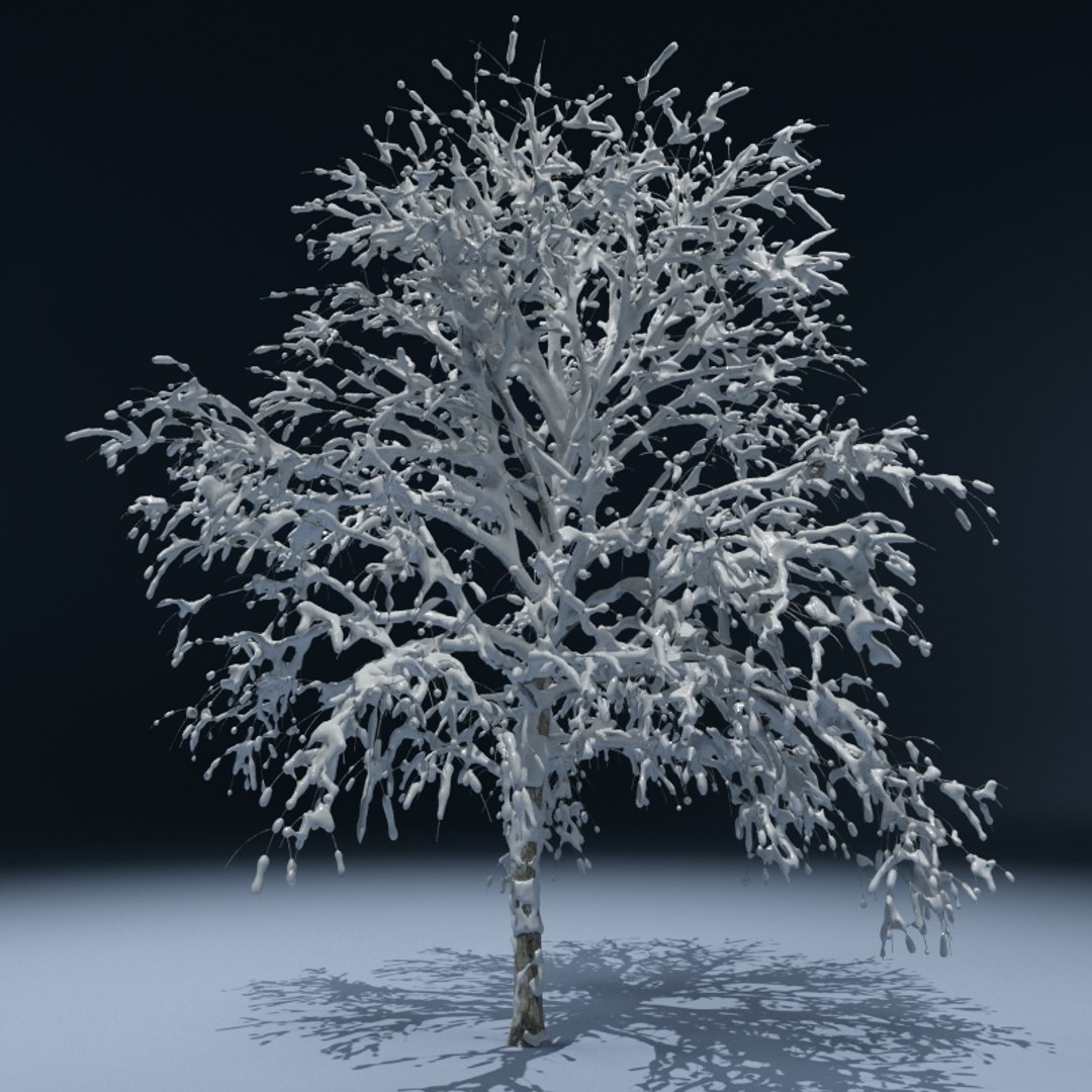 3d Model Winter Tree V1