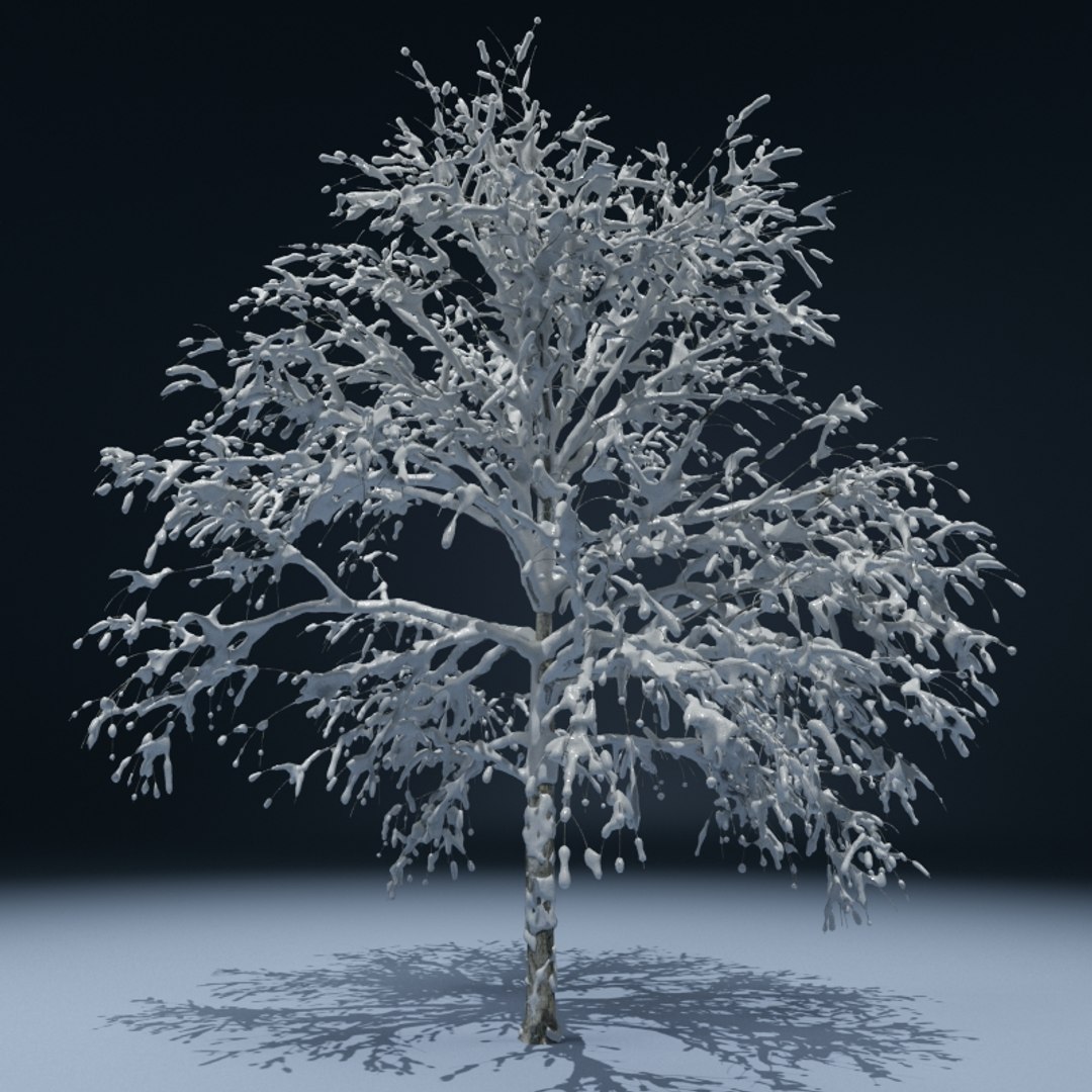 3d Model Winter Tree V1