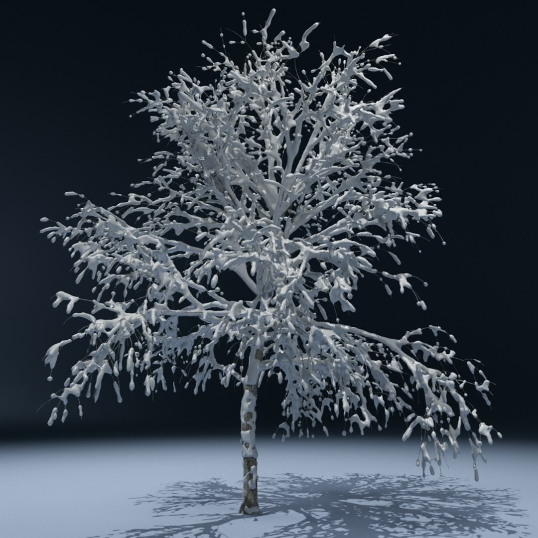 3d Model Winter Tree V1