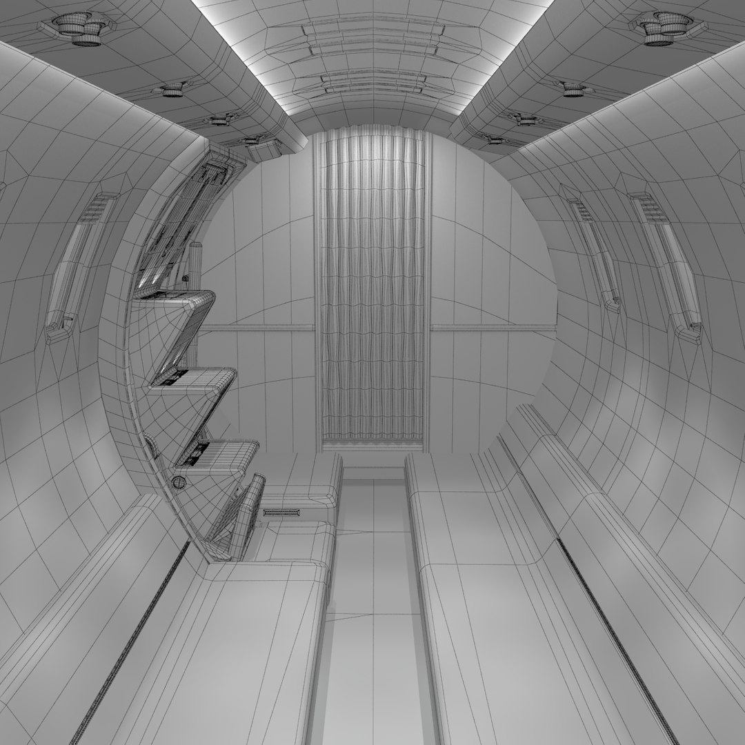 Obj Realistic Interior Frame Cessna Citation