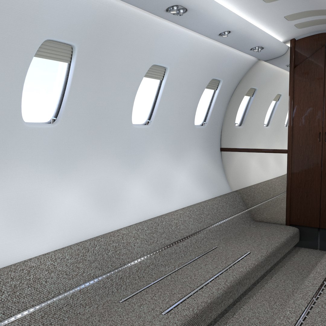 Obj Realistic Interior Frame Cessna Citation