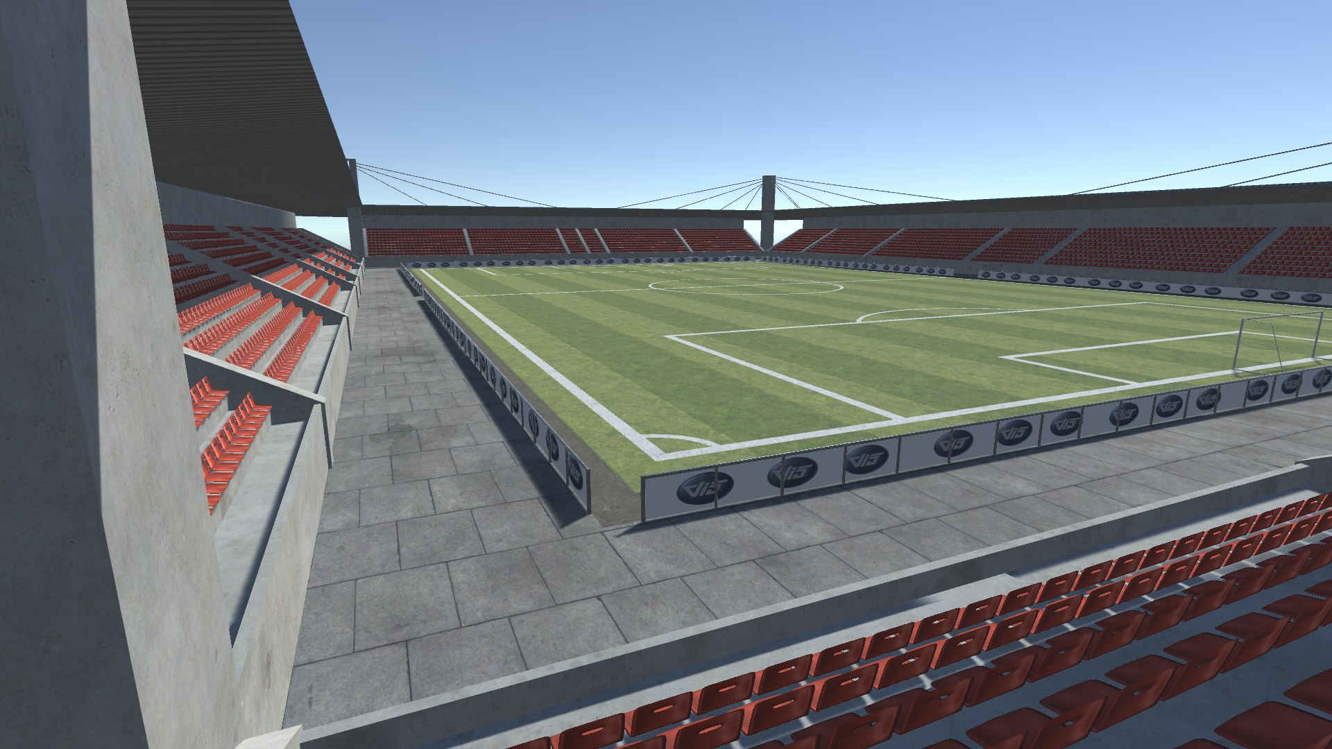 3D model Football Fields Lowpoly - TurboSquid 1979707