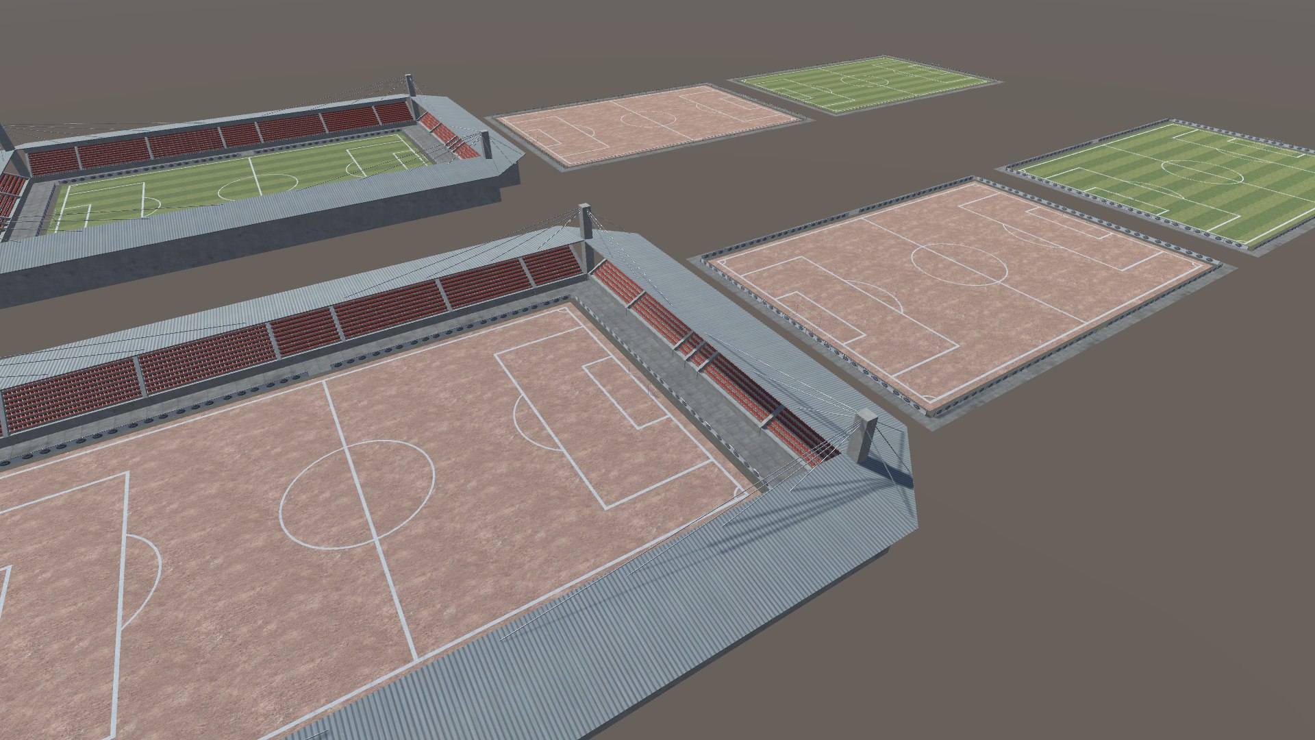 3D model Football Fields Lowpoly - TurboSquid 1979707