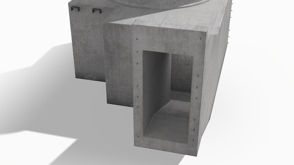 modelo 3d Búnker de torreta de hormigón con ametralladora pesada ...