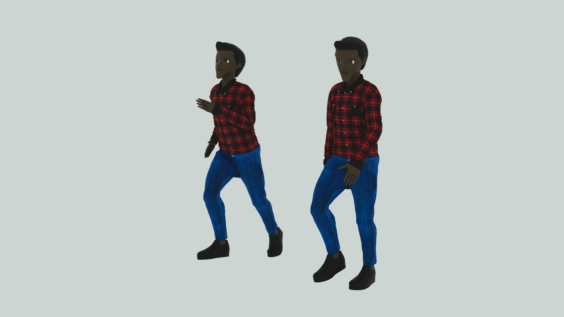 Cartoon Character Walking And Running Animation 3D Model - TurboSquid ...