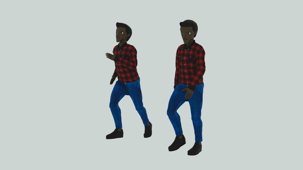 Cartoon Character Walking and Running Animation 3D model - TurboSquid ...