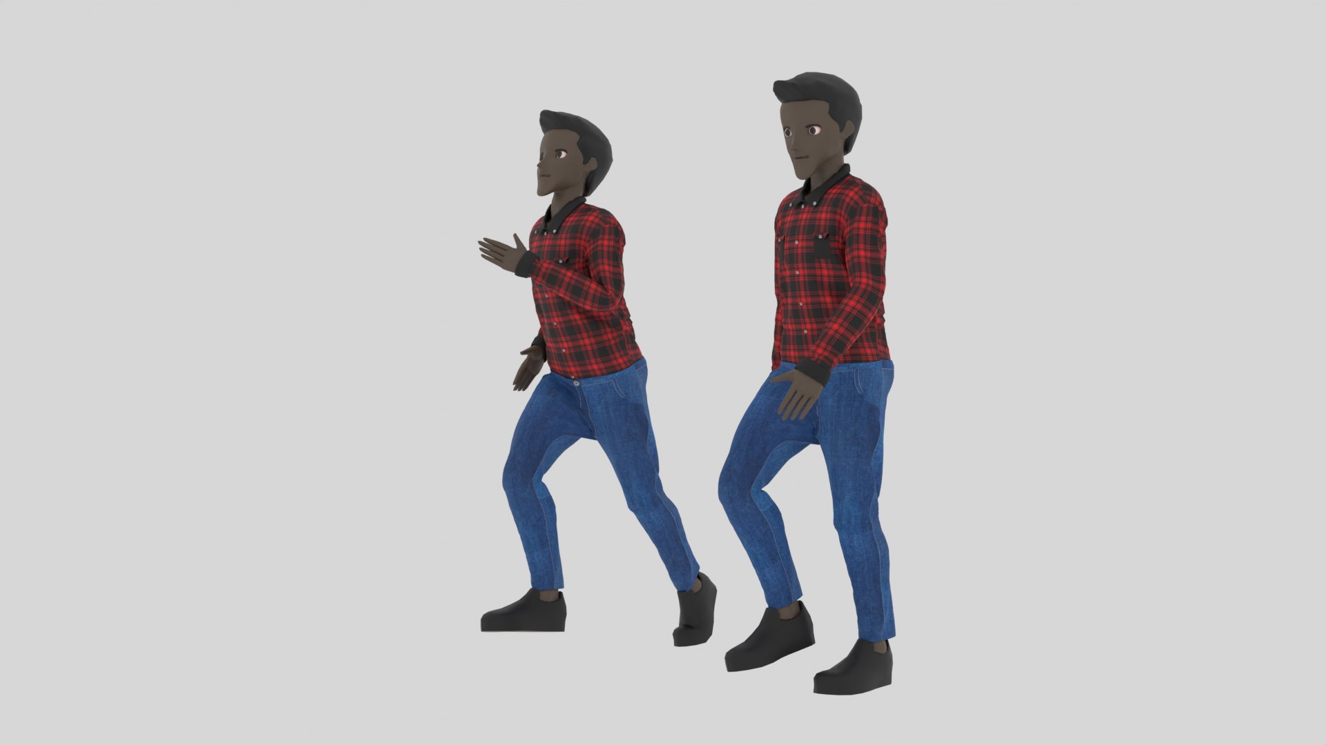 Cartoon Character Walking And Running Animation 3D Model - TurboSquid ...