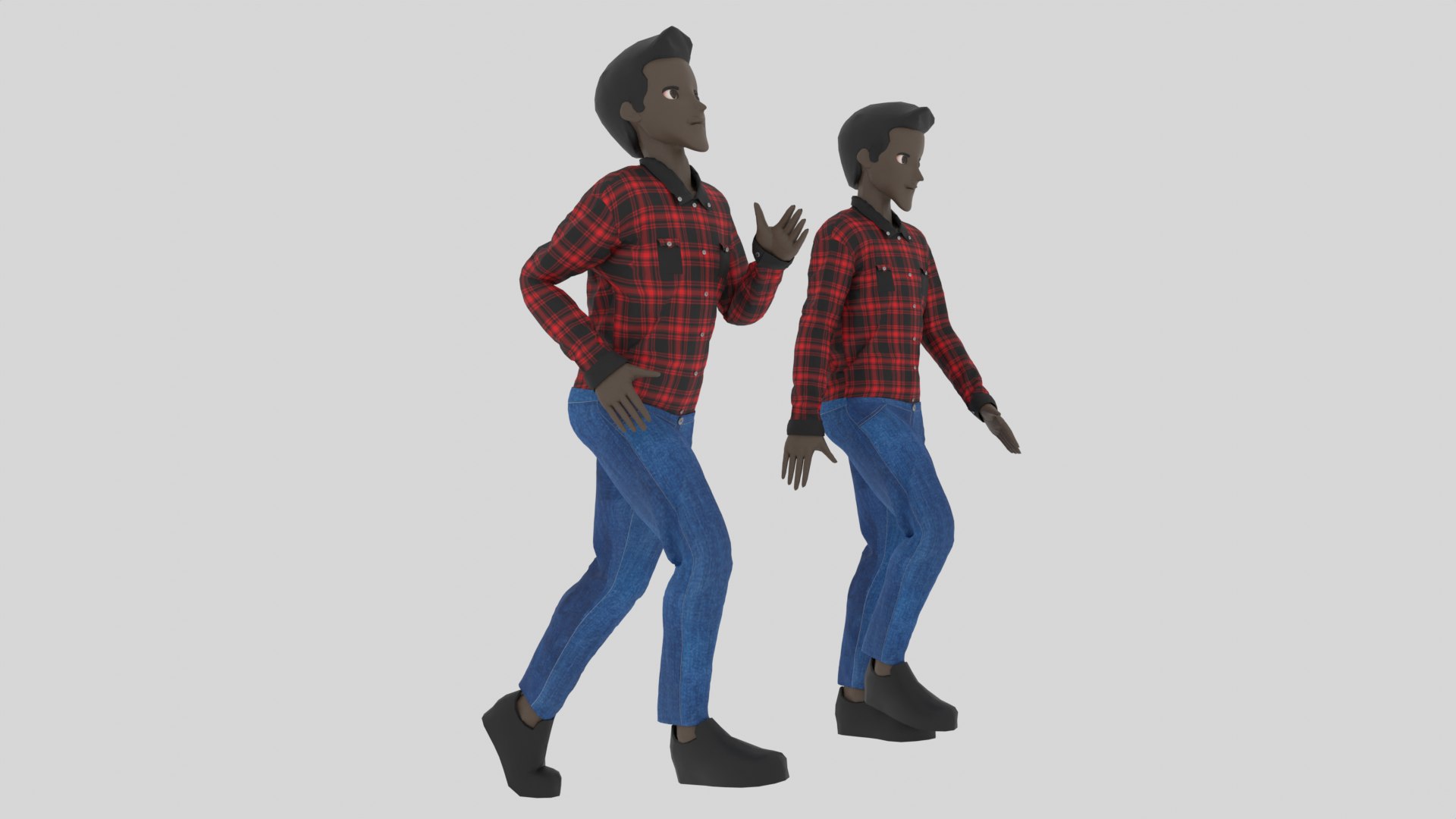 Cartoon Character Walking And Running Animation 3D Model - TurboSquid ...