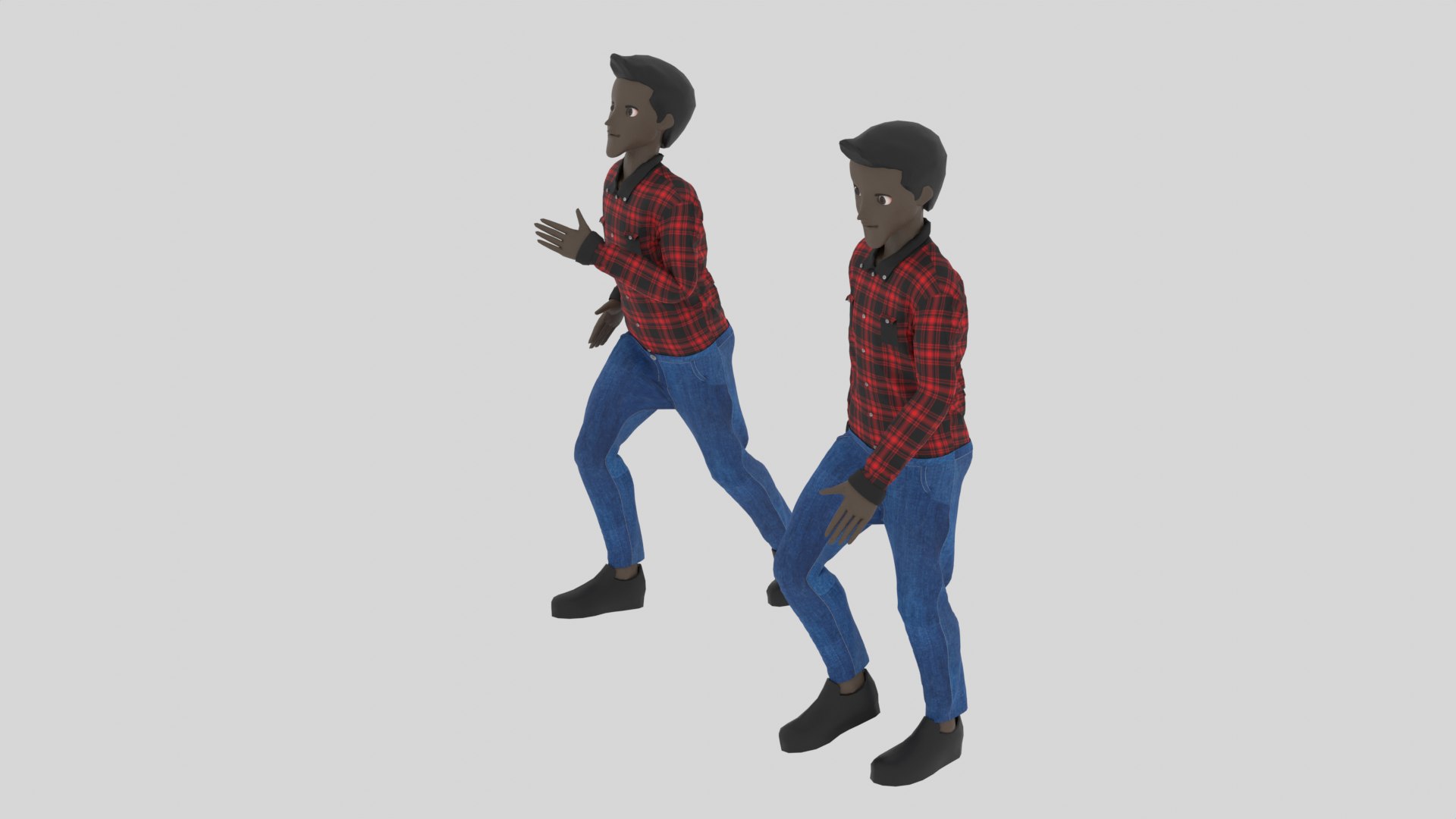 Cartoon Character Walking And Running Animation 3D Model - TurboSquid ...