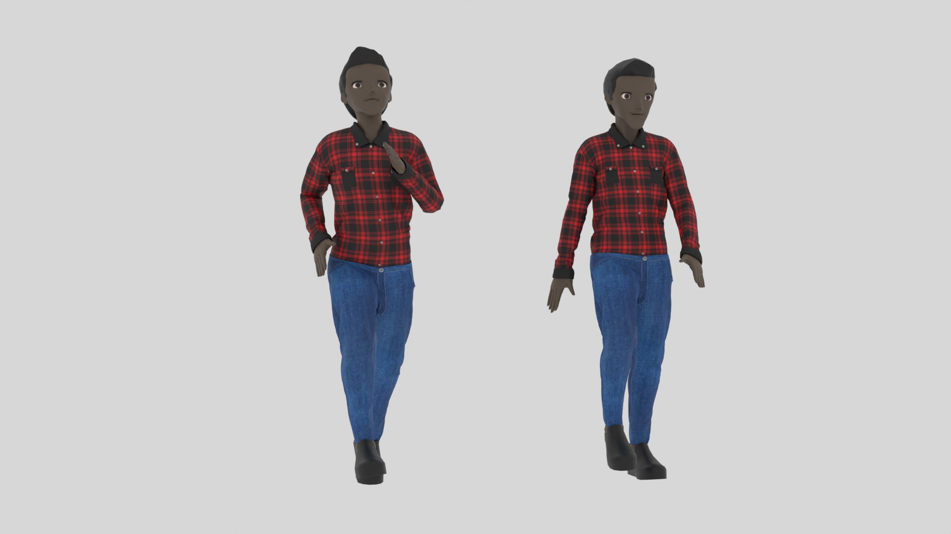 Cartoon Character Walking And Running Animation 3D Model - TurboSquid ...