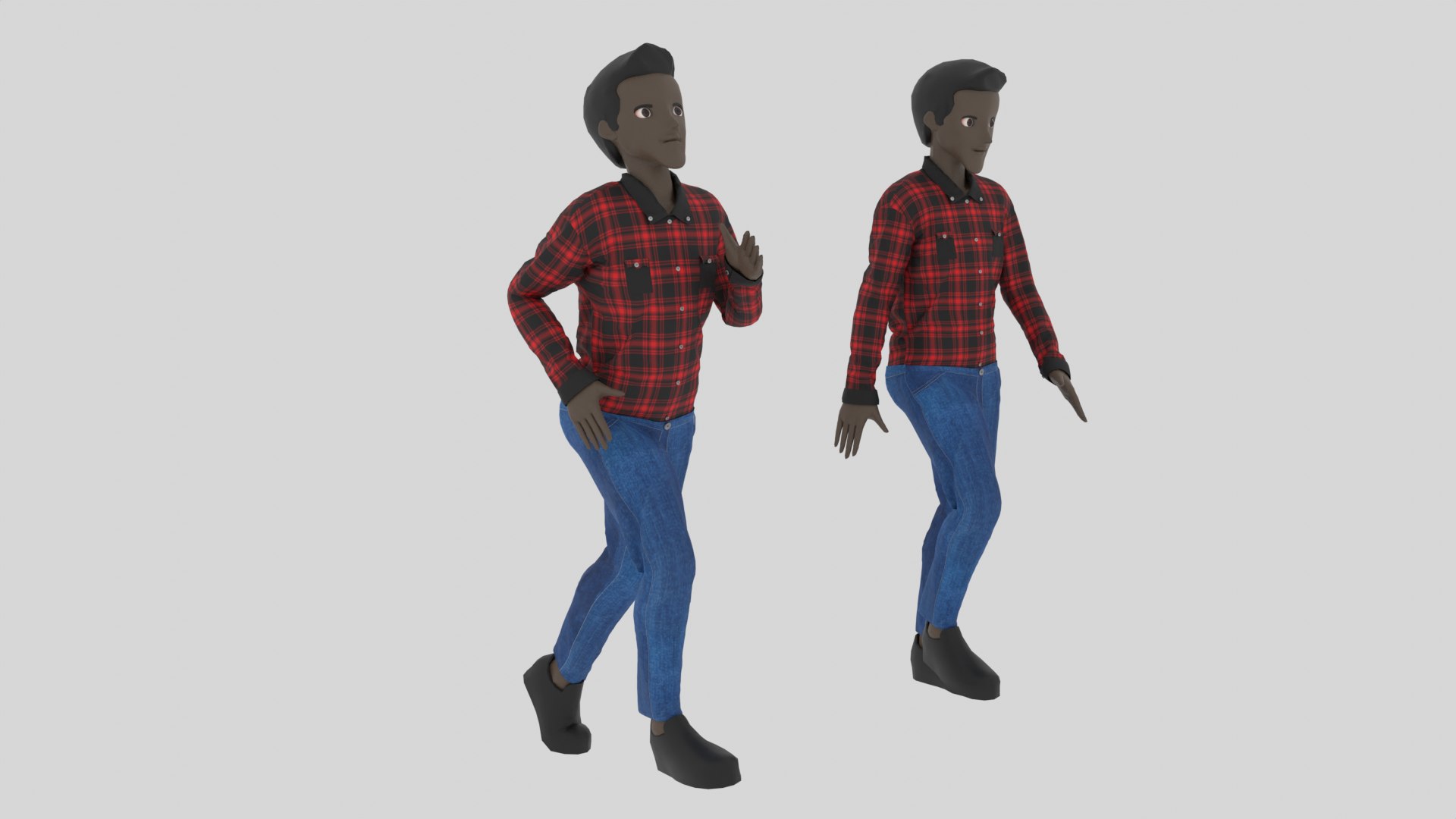 Cartoon Character Walking And Running Animation 3D Model - TurboSquid ...