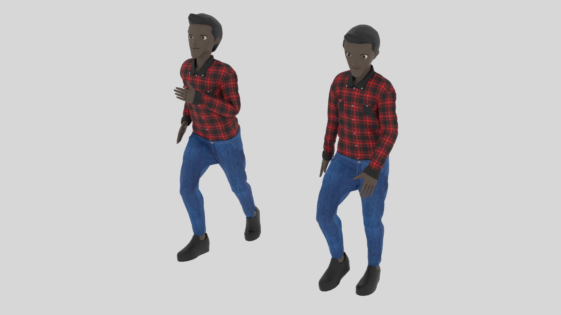 Cartoon Character Walking And Running Animation 3D Model - TurboSquid ...