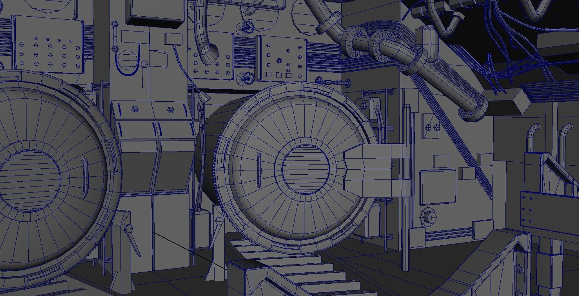 3d Submarine Interior Model