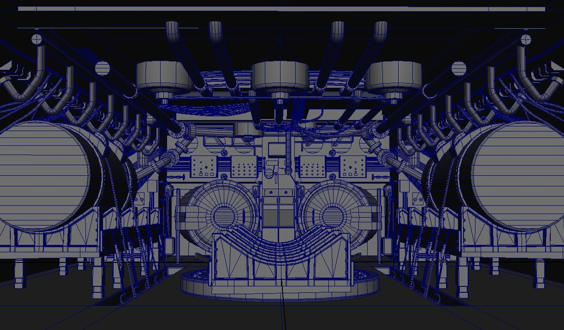3d Submarine Interior Model