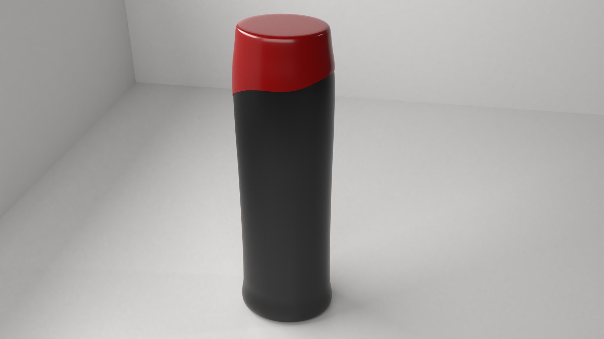 3D Red Black Plastic Shampoo Bottle Model - TurboSquid 1485023