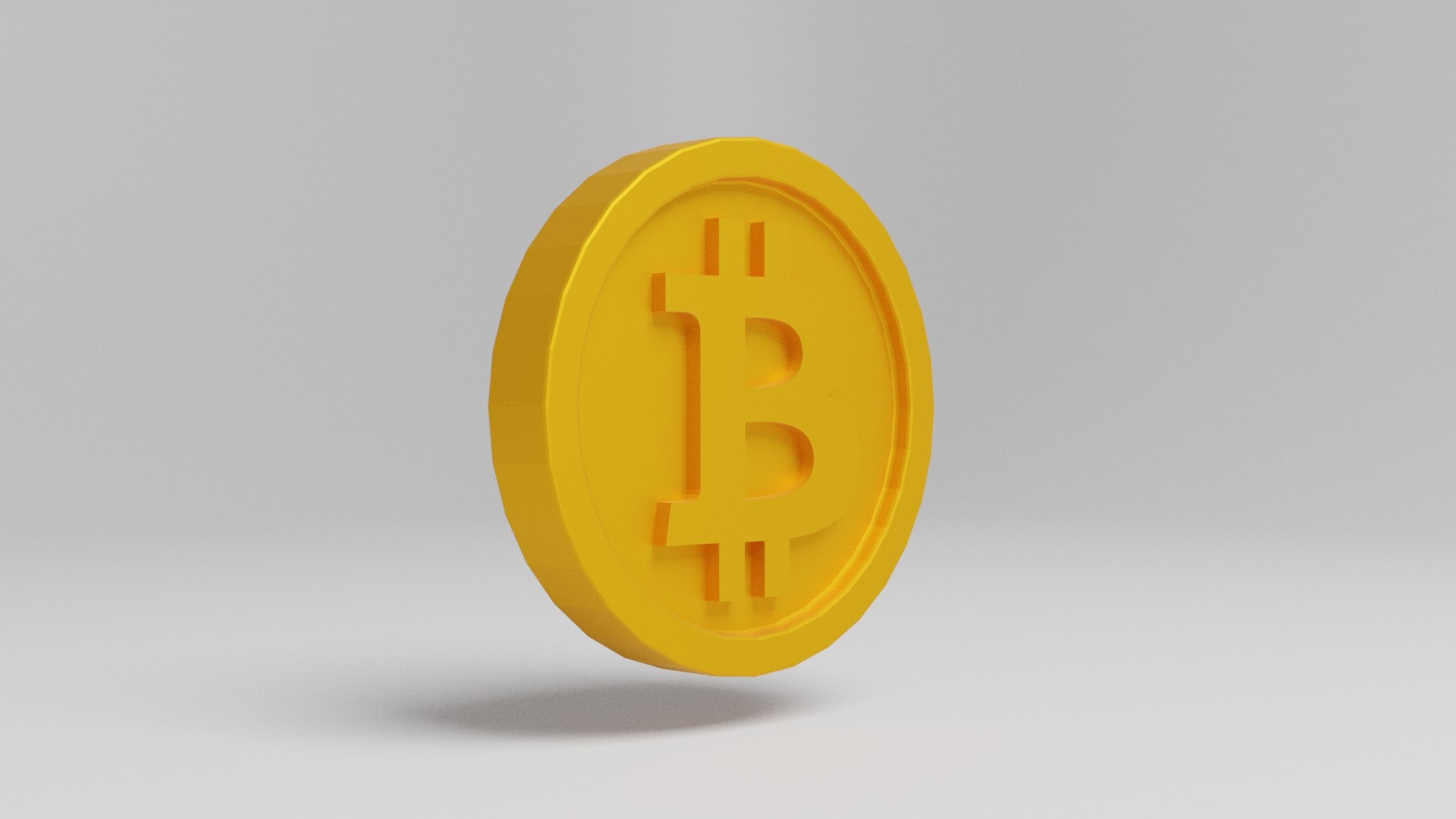 BITCOIN LOW POLY COIN 3D Model - TurboSquid 2092097